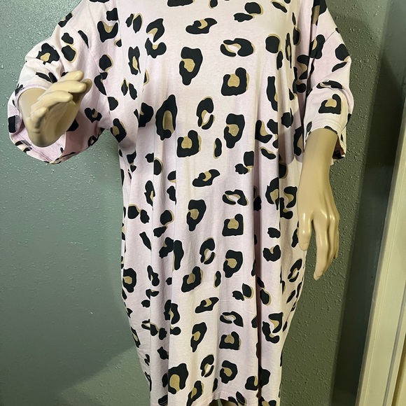easel | Dresses | Leopard Print Pink Tunic Dress | Poshmark